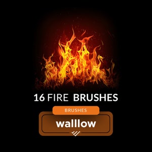 16 Fire Brushes for Photo Editing Realistic Fire Photoshop Brushes ...