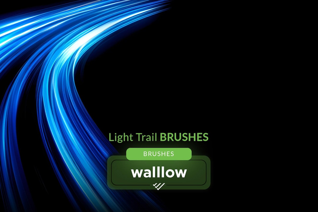 Light Trails Photoshop Brushes | Light Streaks, Motion Light Effects ...