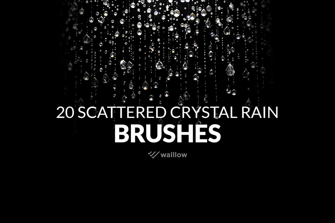 Scattered Falling Crystals Photoshop Brushes Digital Brush Crystal ...