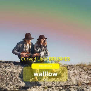 Curved Light Photoshop Brushes, Rainbow Light Arch Brush, Luminous ...