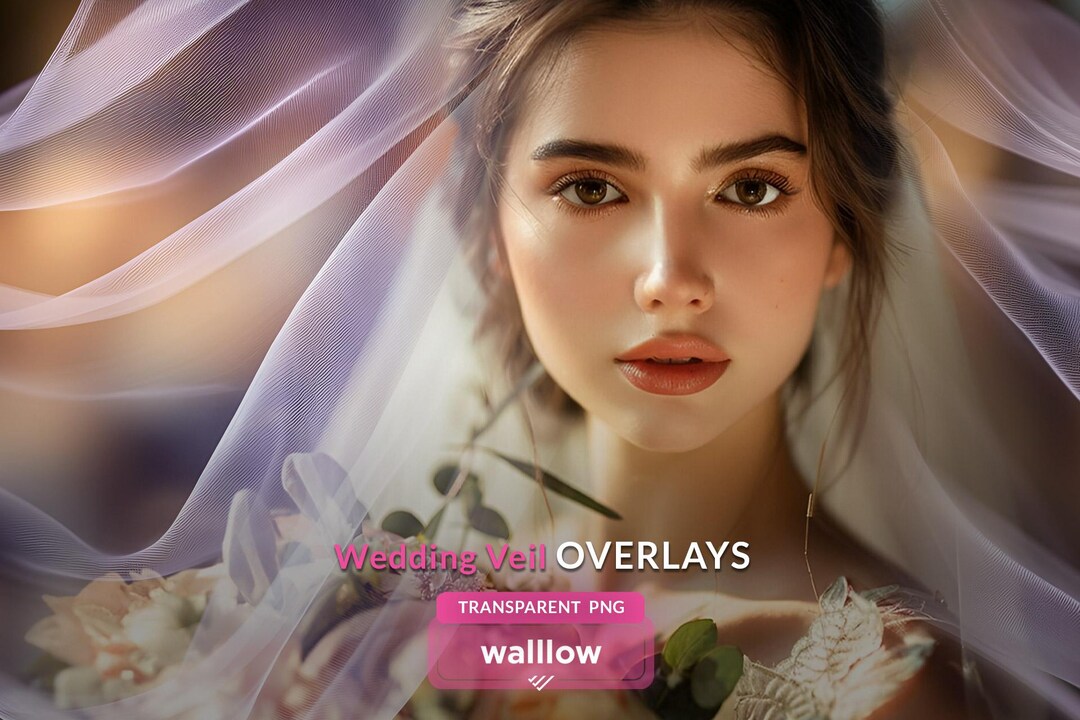 Wedding Veil Photoshop Overlays | Transparent PNG Bridal Veil Overlays ...
