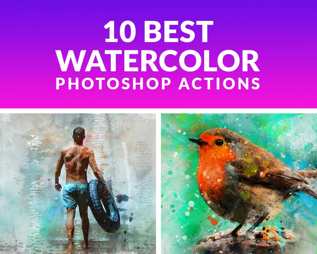 Watercolor Photoshop Action Bundle, Photoshop Watercolor Effect ...