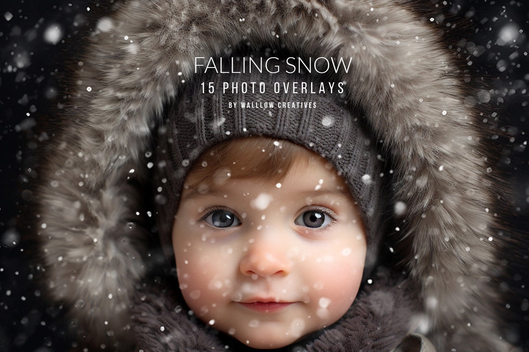 Snow Overlay, Realistic Snow, Falling Snow, Snow Photoshop Overlays ...