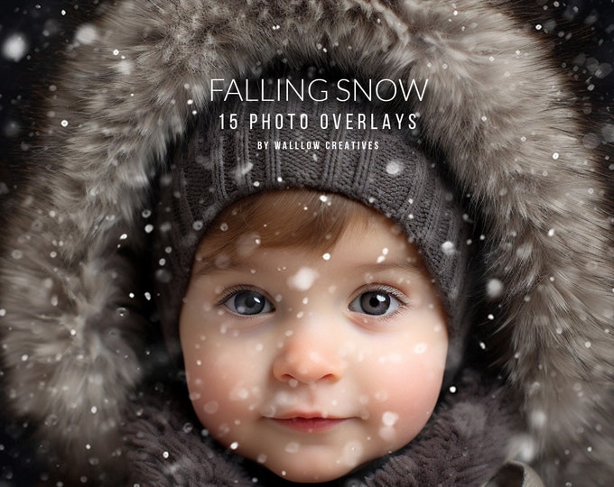 Snow Overlay, Realistic Snow, Falling Snow, Snow Photoshop Overlays ...