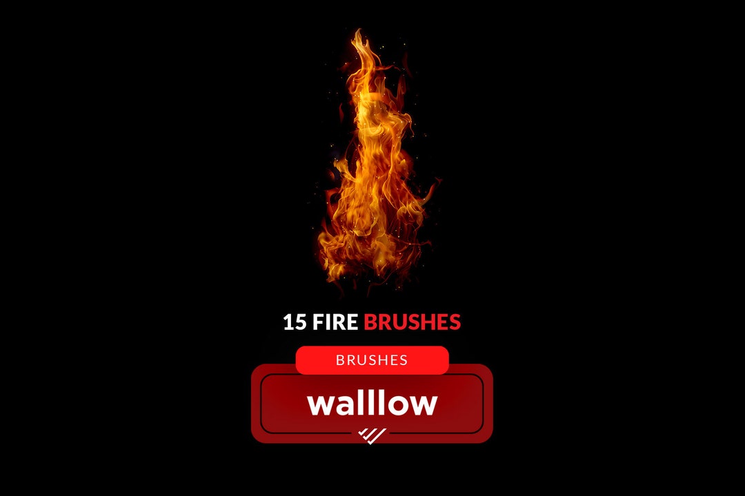Fire Photoshop Brushes, Realistic Fire Brushes for Photo Editing ...