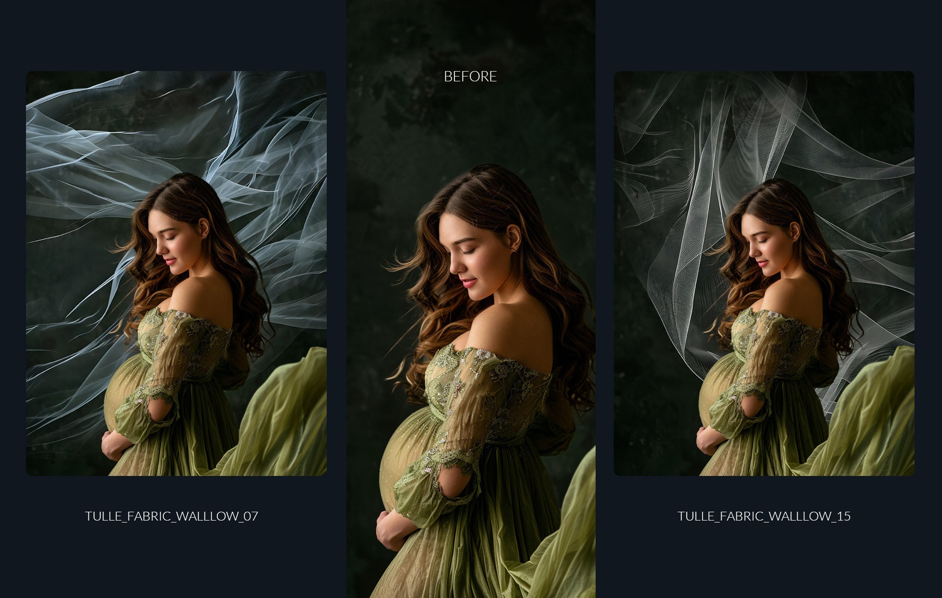 Tulle Veil Transparent PNG Photoshop Overlays Digital Flying Tulle Veil ...