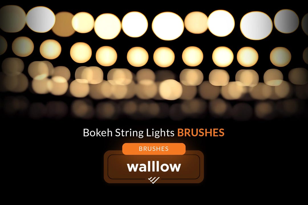 Bokeh String Light Photoshop Brushes | Twinkling Fairy Light Digital ...