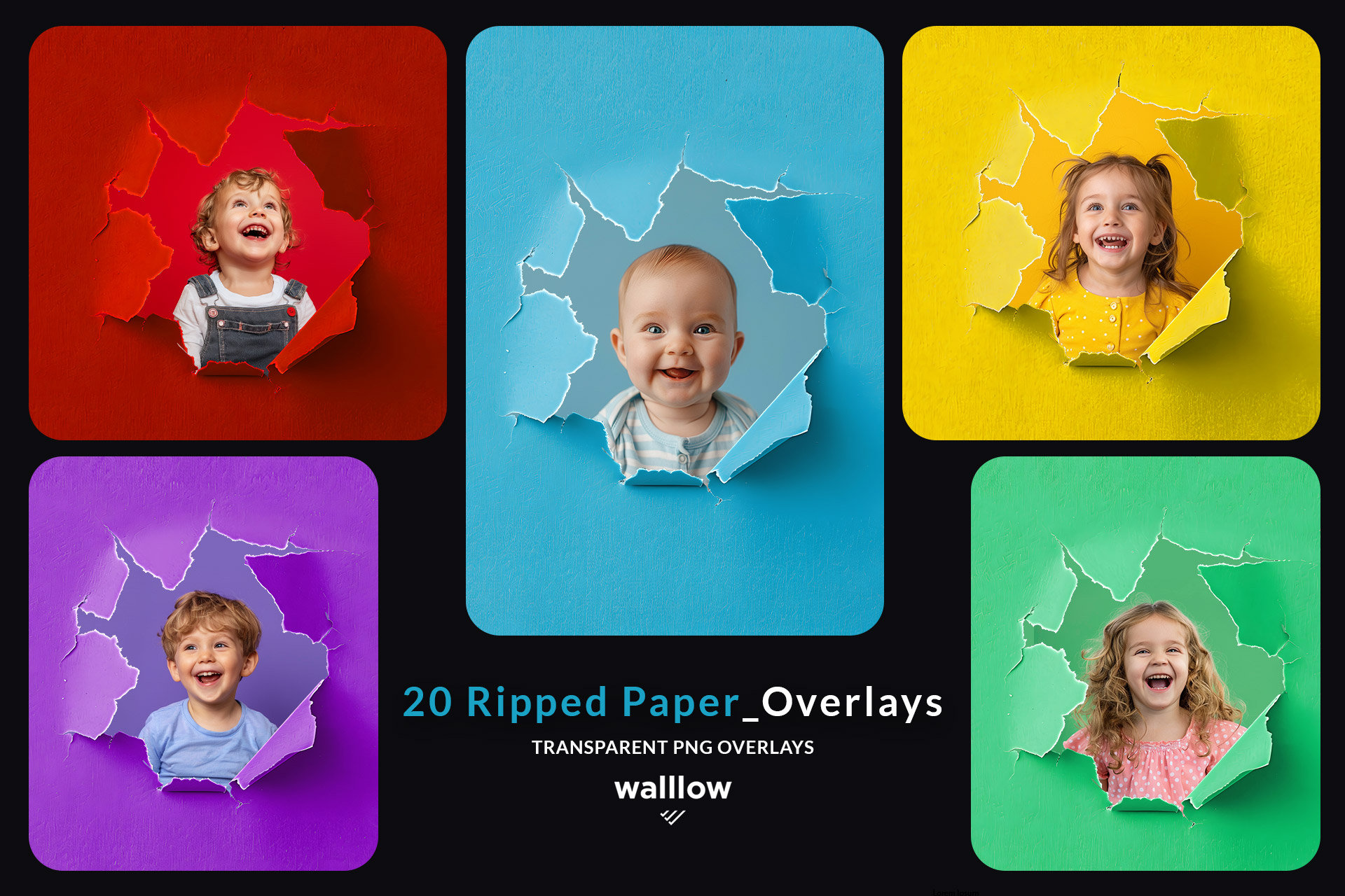Ripped Paper PNG Overlays, Ripped Paper PNG Digital Photography ...