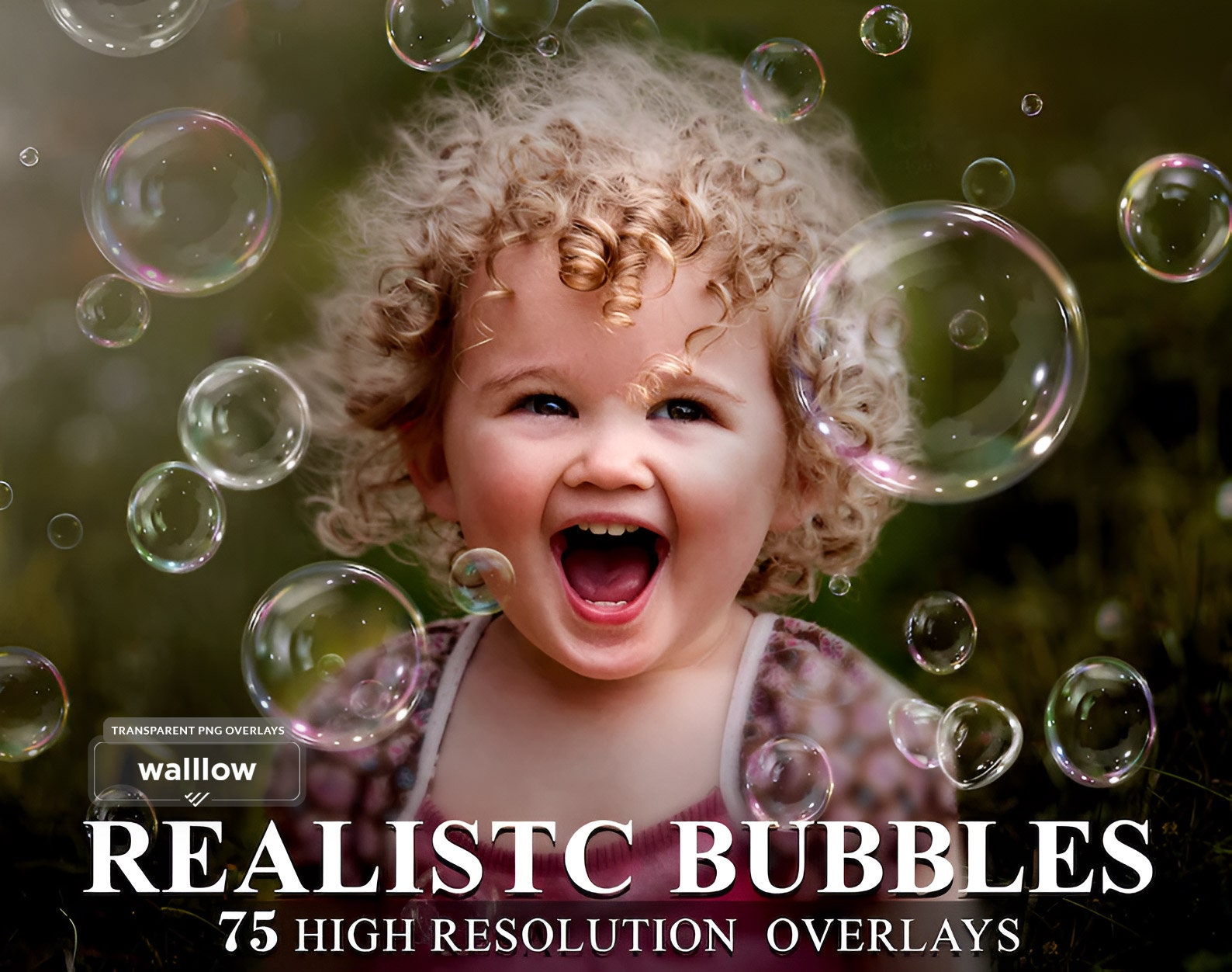 Bubble Overlays, Realistic Soap Bubble Overlay, Floating Bubbles ...