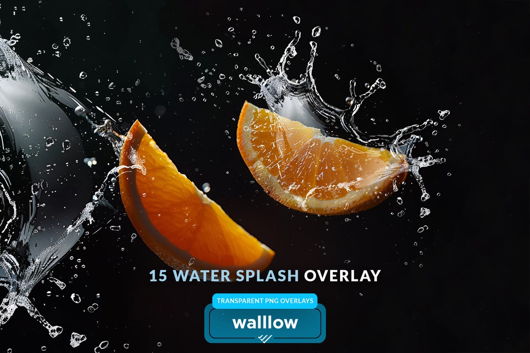 Photoshop Overlays, Water Splash PNG Transparent Photo Overlay Set ...