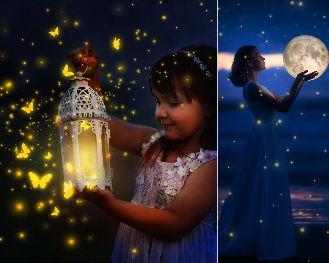75 Firefly Butterfly Photoshop Overlays Gold Shine Photo Overlay Magic ...