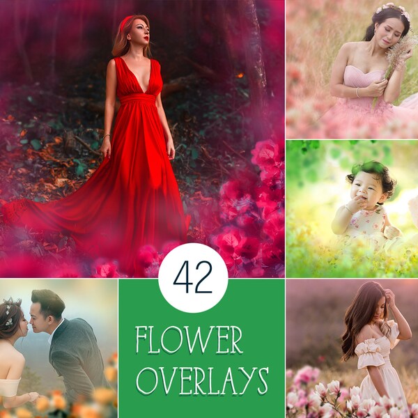 Flower Overlay Photoshop - Etsy