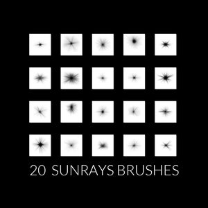 20 Sunlight Photoshop Brushes, Sunbeam Brushes, Sun Brushes, Sun Rays ...