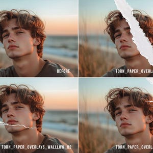 Torn Paper PNG Overlay Transparent Ripped Paper Effect for Photos ...