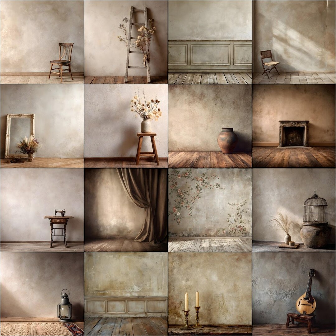 111 Old Master Beige Studio Digital Backdrops Overlays, Vintage Fine ...