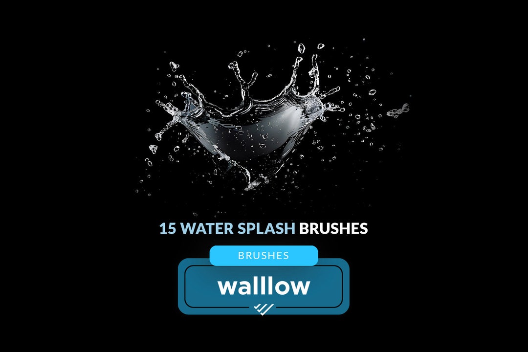 Water Splash Photoshop Brushes, Realistic Splash of Water Photography ...