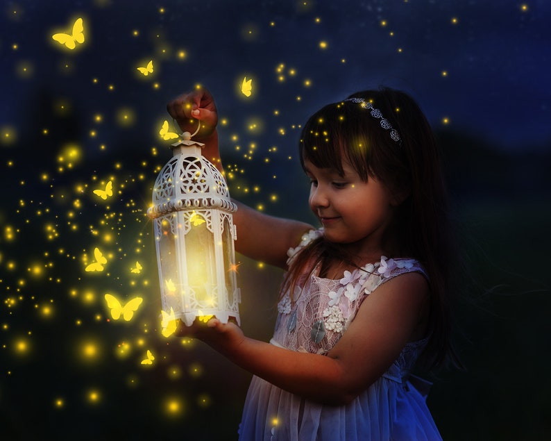 75 Firefly & Butterfly Photoshop Overlays Gold Shine - Etsy