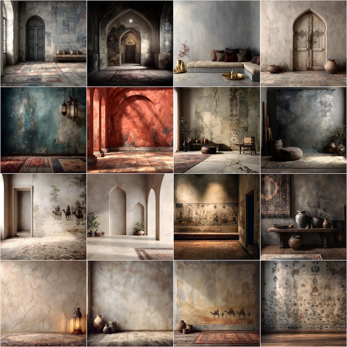 Old Master Studio Backgrounds, Persian & Arabic Ethnic Fine Art ...
