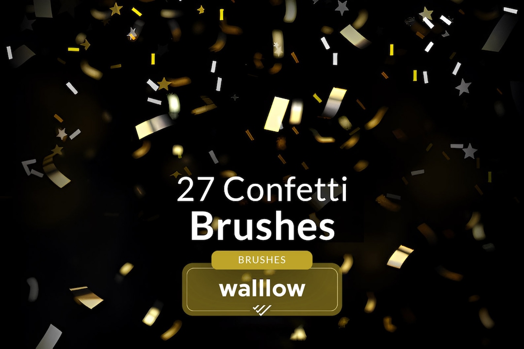 Confetti Photoshop Brushes Realistic Confetti Digital Brushes Confetti ...