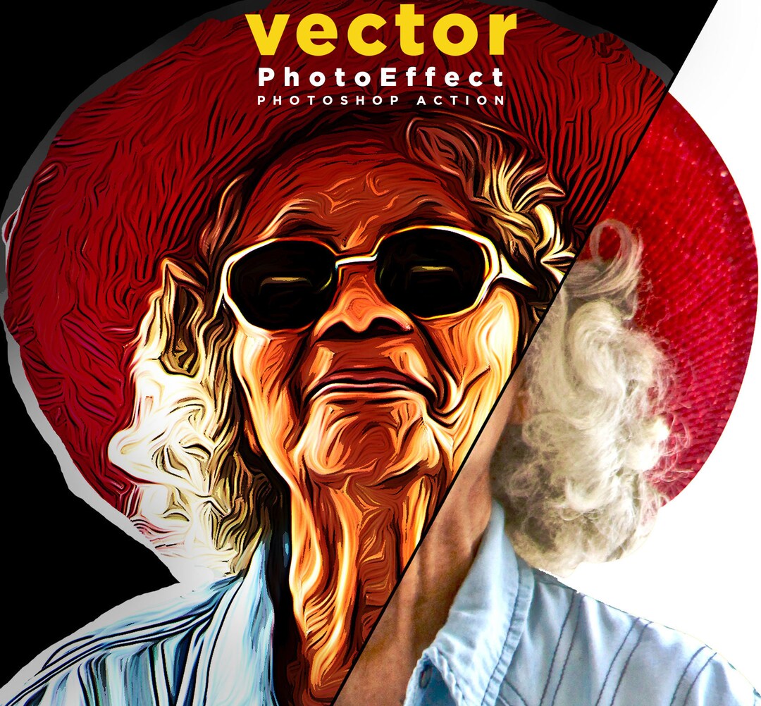 Photo to Cartoon Vector Effect Photoshop Action, Photo to Pop Art ...