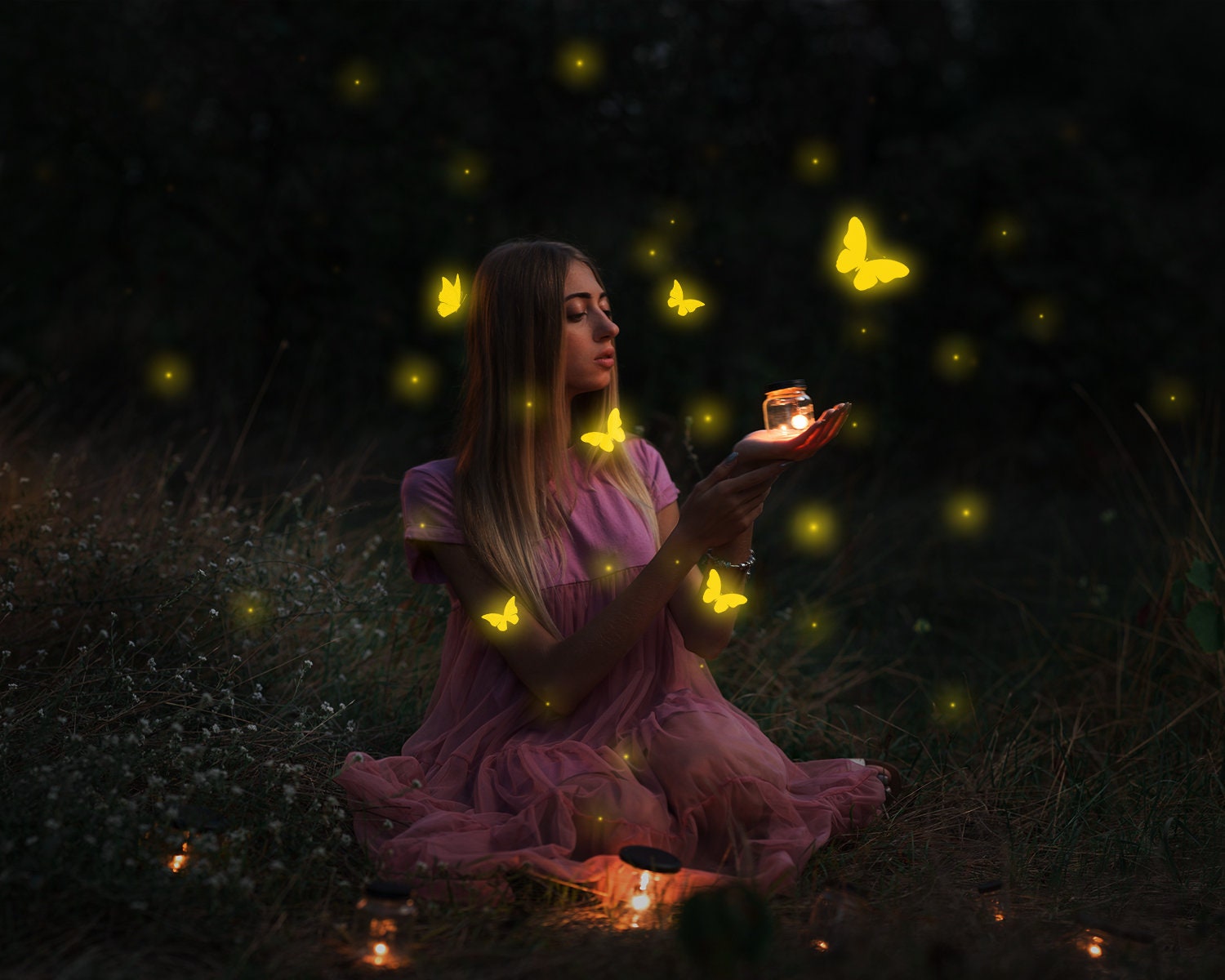 75 Firefly & Butterfly Photoshop Overlays Gold Shine - Etsy