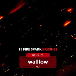 Fire Spark Photoshop Brushes, Realistic Spark Brush, Digital Spark ...