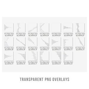 Torn Paper PNG Overlay Transparent Ripped Paper Effect for Photos ...