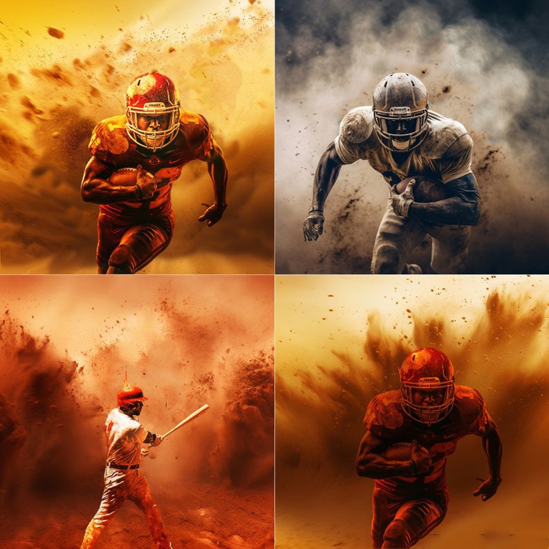 Sports Backgrounds, Sports Digital Backdrops With Dust Dirt Smoke Fog ...