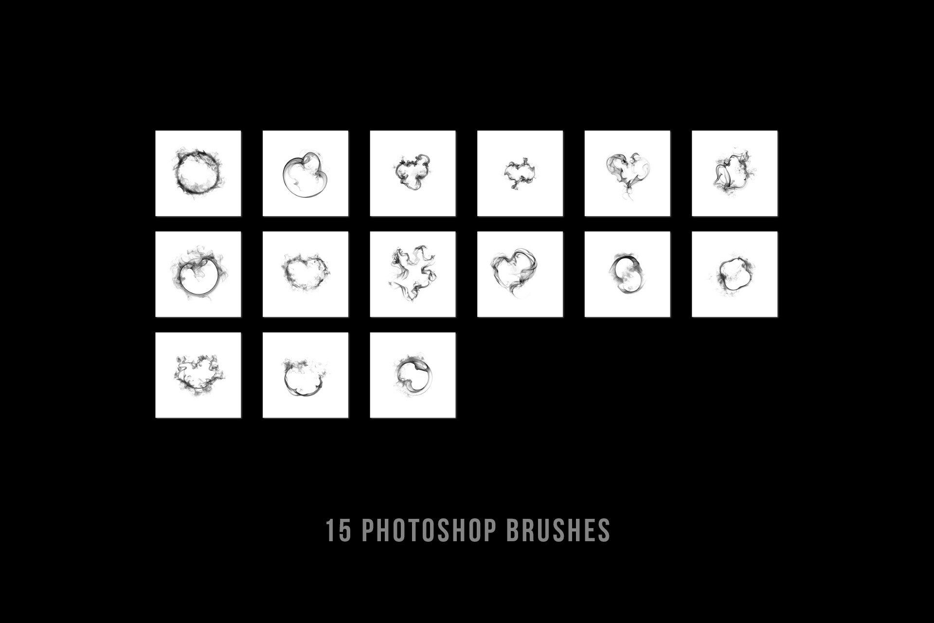 Smoke Photoshop Brushes : Creative Shapes Made of Smoke, Heart Shape ...
