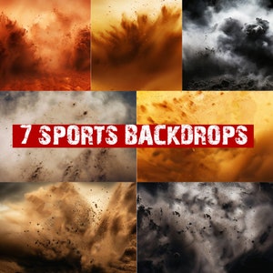 Sports Backgrounds, Sports Digital Backdrops With Dust Dirt Smoke Fog ...