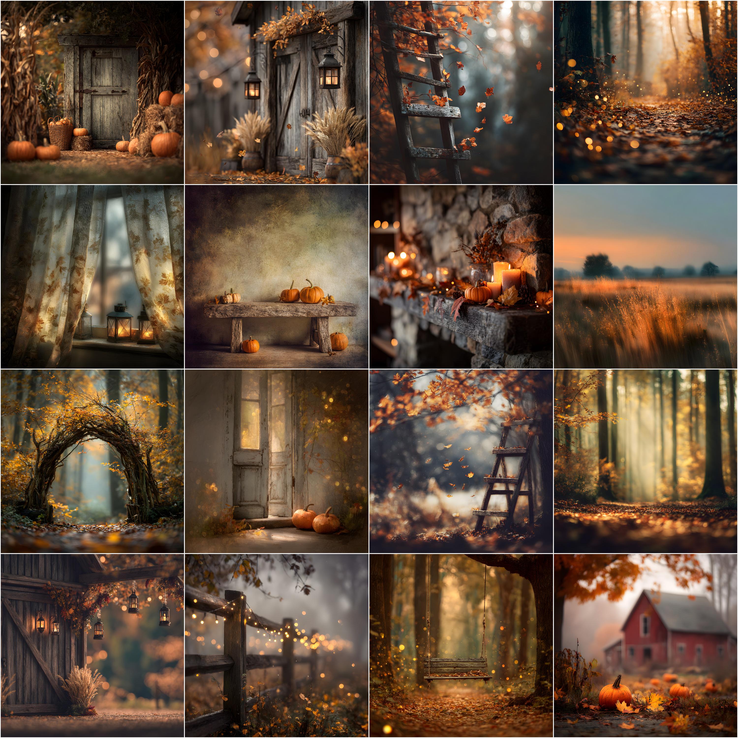 Autumn Digital Backdrops, Fall Photography Backgrounds for Maternity ...