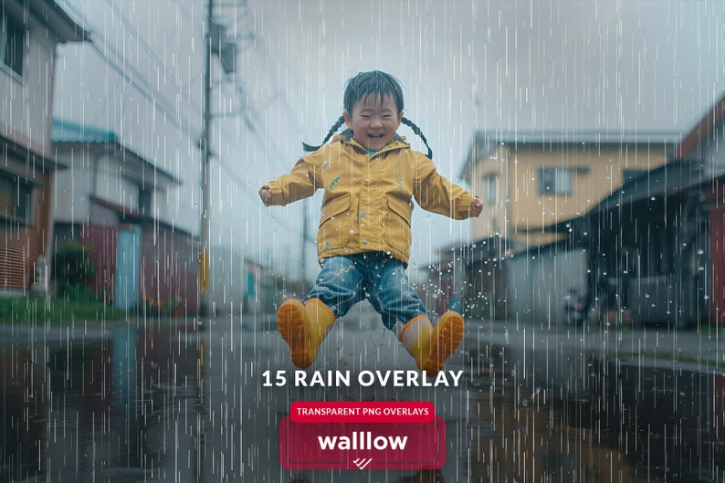 Rain Overlays Realistic Rain Transparent PNG Photoshop Overlays ...