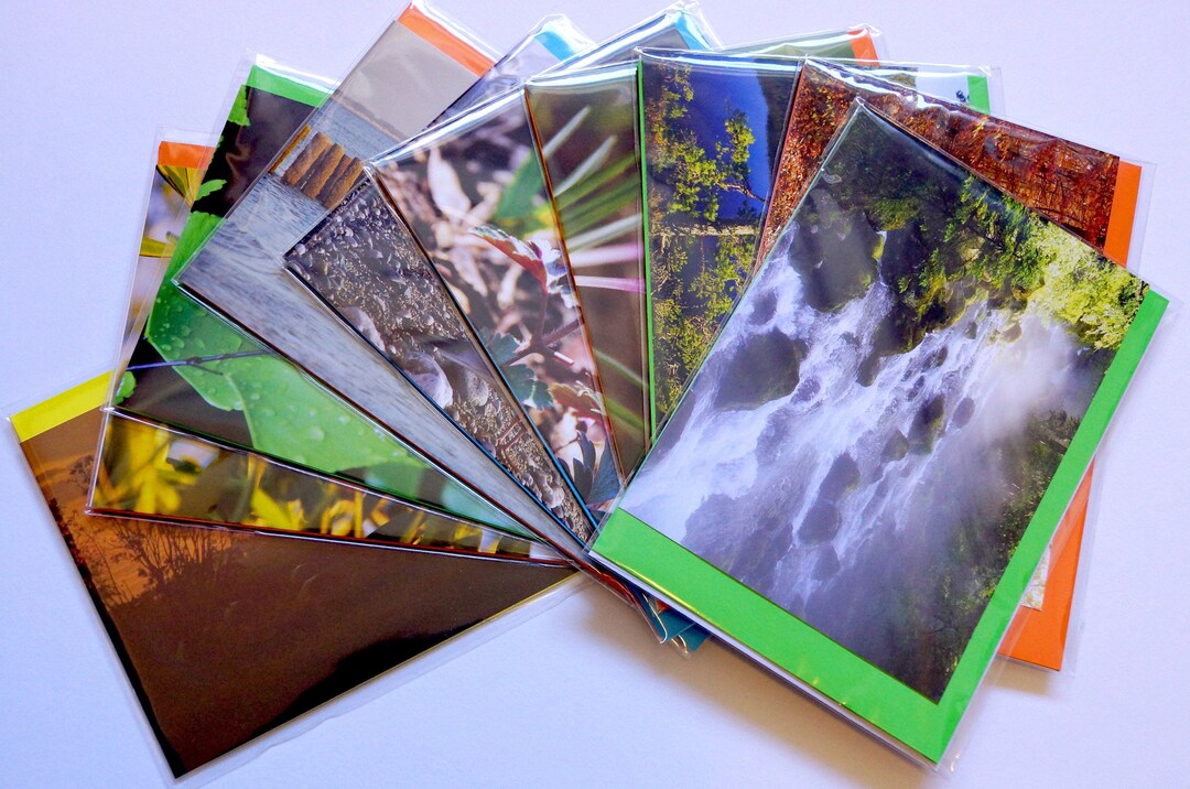 Greeting Card Set 10 Pieces Photography Landscape, Nature, Animals ...