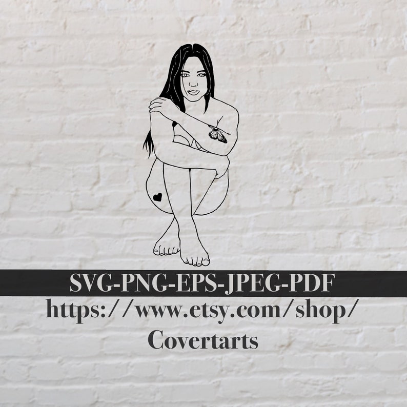 Nude Women Svg Woman Silhouette Svg Png Jpeg Eps Pdf Etsy
