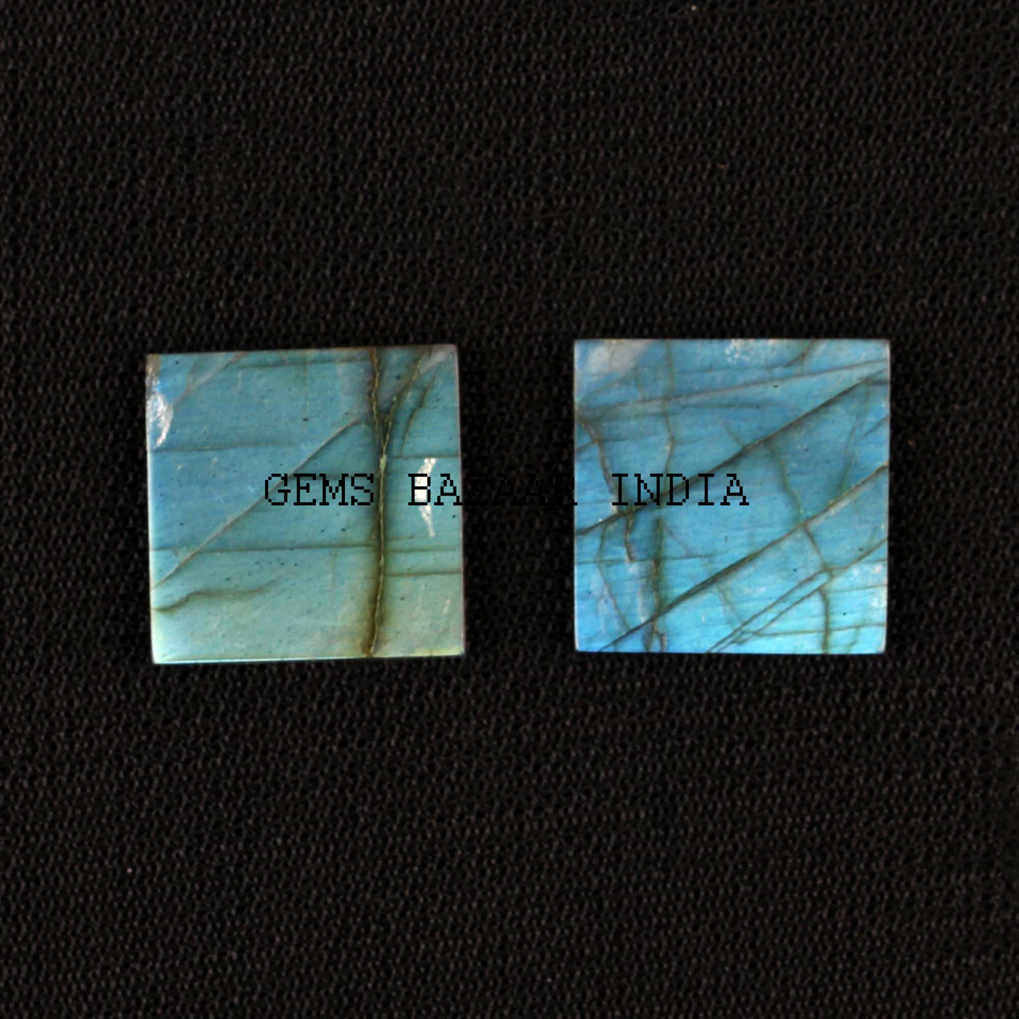 Natural Labradorite Square Shape Gemstone for Jewelry, Blue Fire ...