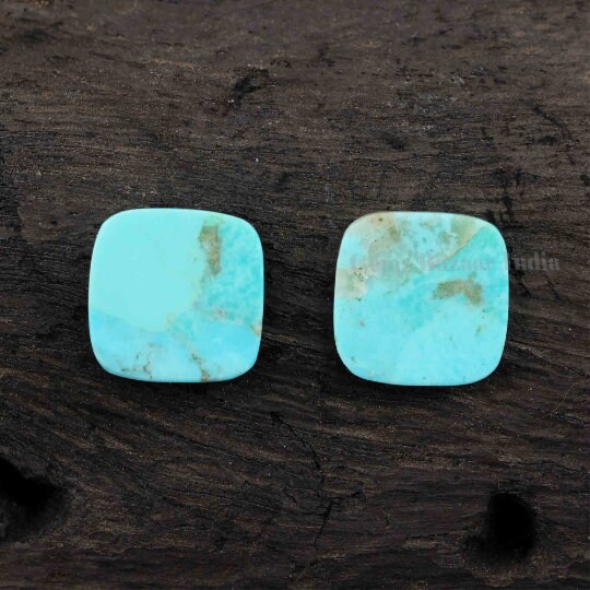 Natural Arizona Turquoise Cushion Shape Smooth Flat Gemstone - Etsy