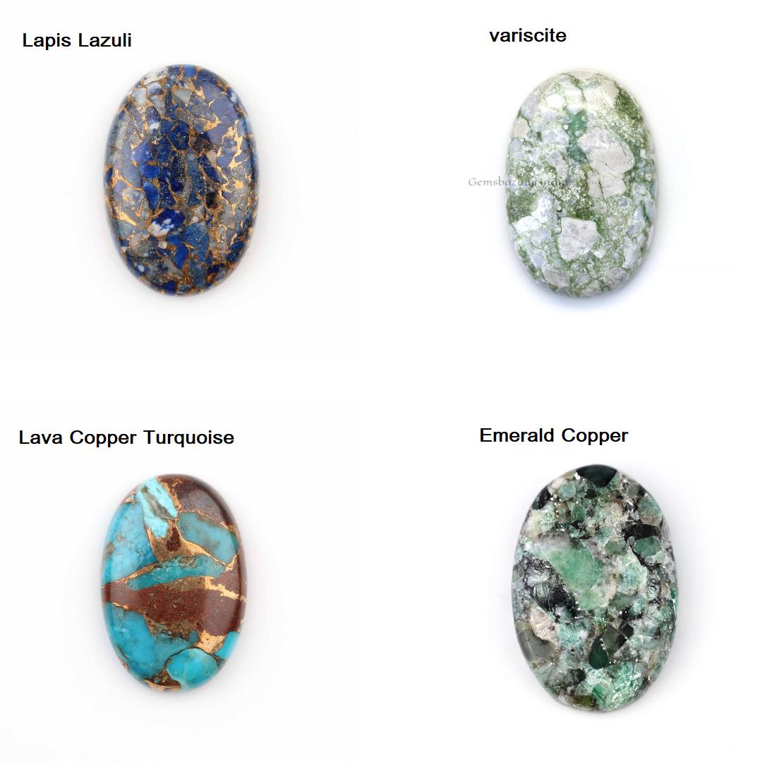 Chrysocolla Copper Cabochon: Oval Gemstone for DIY Jewelry (5x7mm ...