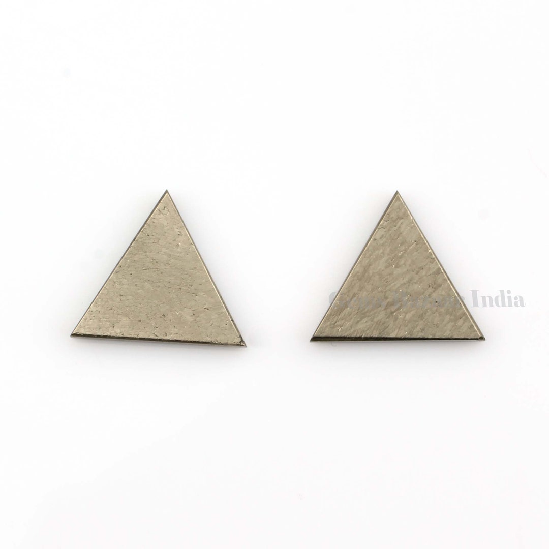 Natural Pyrite Triangle Shape Both Side Flat Gemstone Calibrated, Loose ...