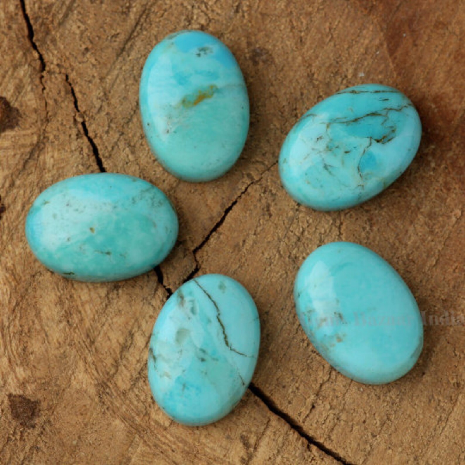 Natural Arizona Turquoise Oval Shape Smooth Cabochons Gemstone - Etsy