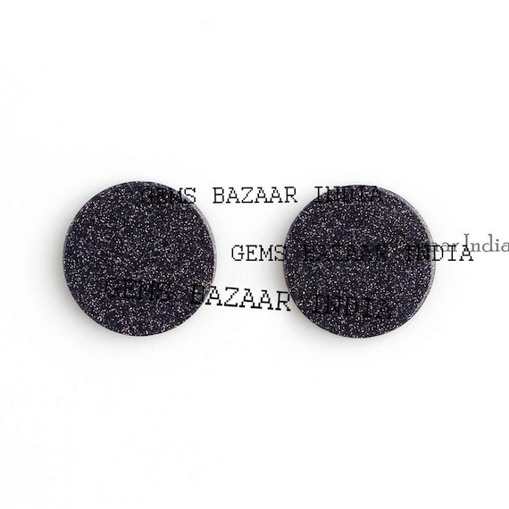 Blue Sunstone Coin Shape 12mm Flat Gemstone for Jewelry - Etsy