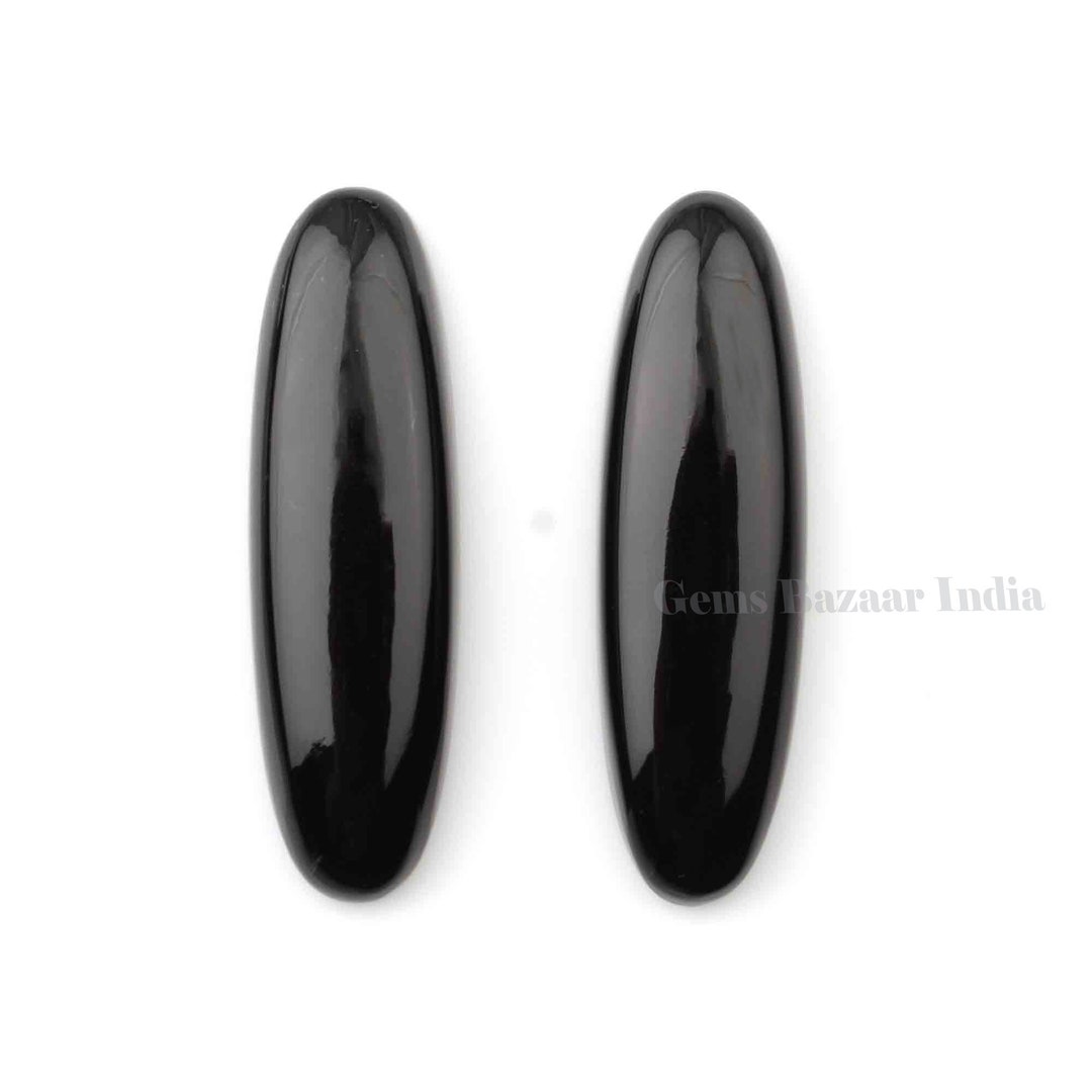 10x35mm Naturel Noir Onyx Long Ovale Forme Plat Dos Cabochons - Etsy France