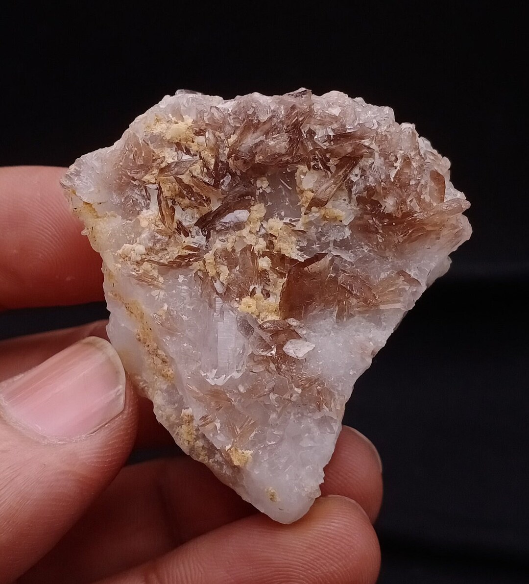 42 Grams Beautiful Axinite Crystals Specimen Combine With Quartz ...