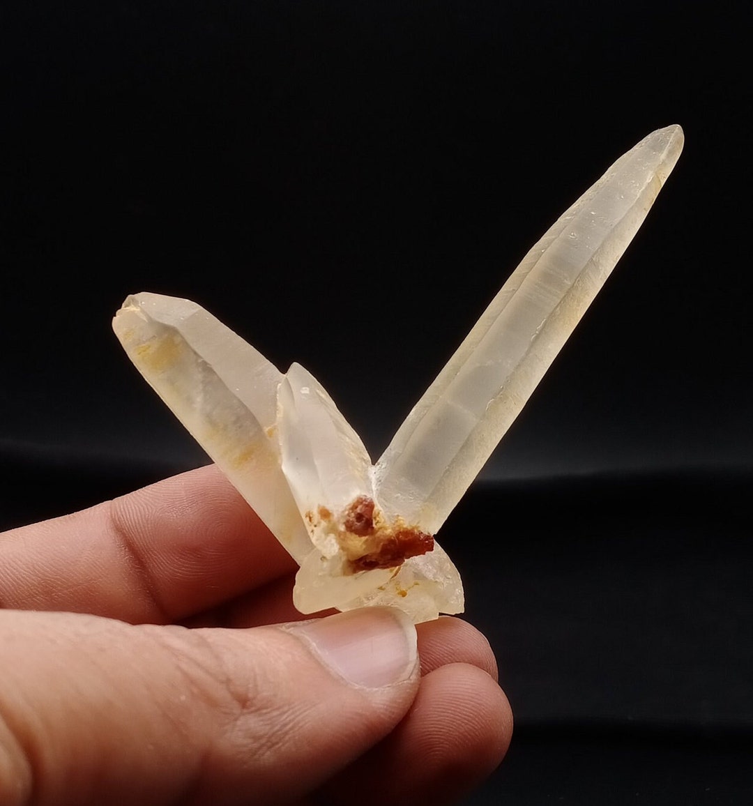 30.9 Grams Unusual Quartz Twins Crystals Combine With Spessartine ...