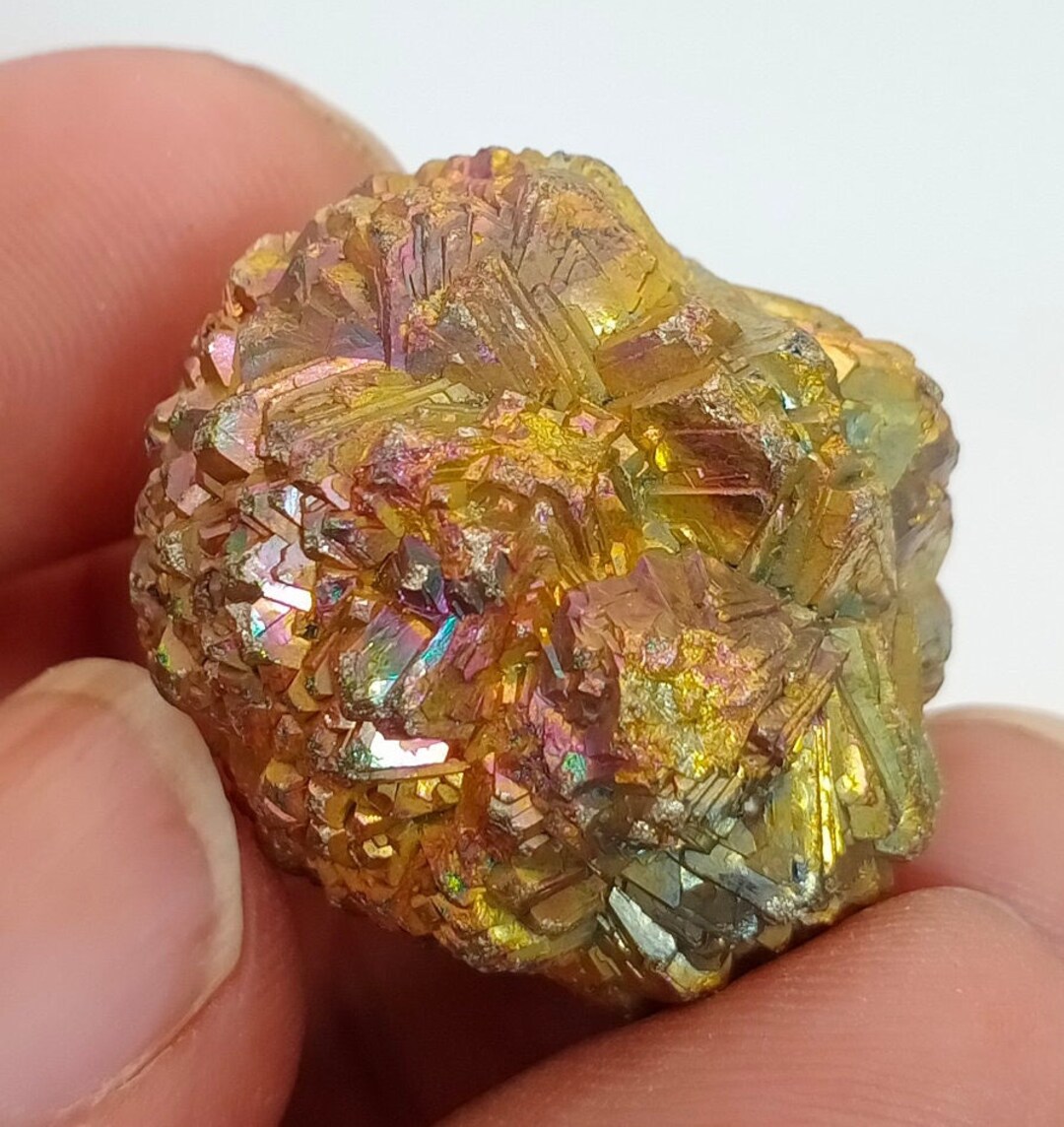 32 Grams Dashing Rainbow Pyrite Crystal Cluster Crystal, Minerals ...