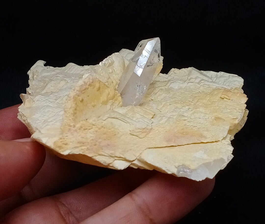 165 Grams Unusual Quartz With Geometrical Shape Mother Rock Specimen ...