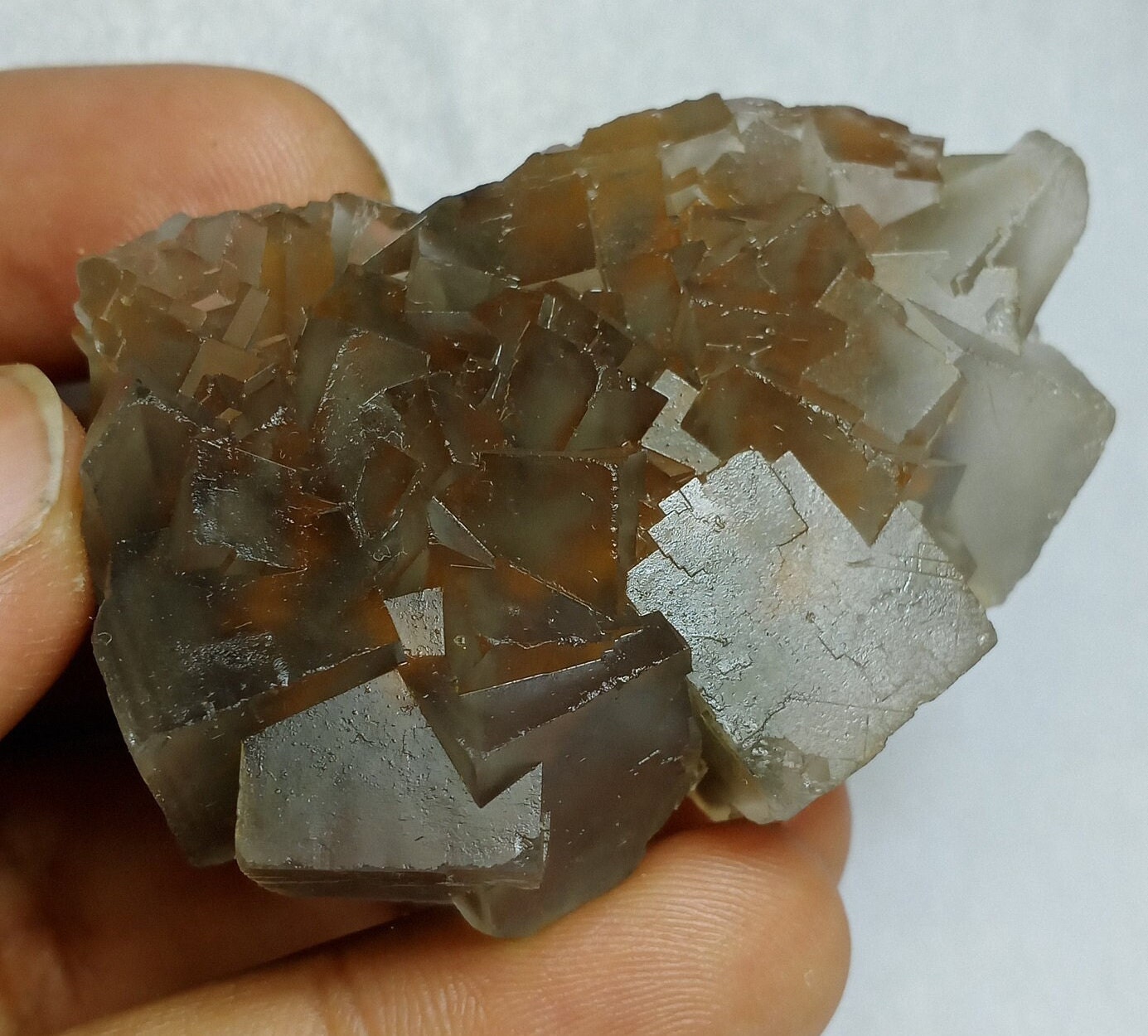 85 Grams Amazing Grey Color Fluorite Cubes Specimen Measuring574125 Mm ...