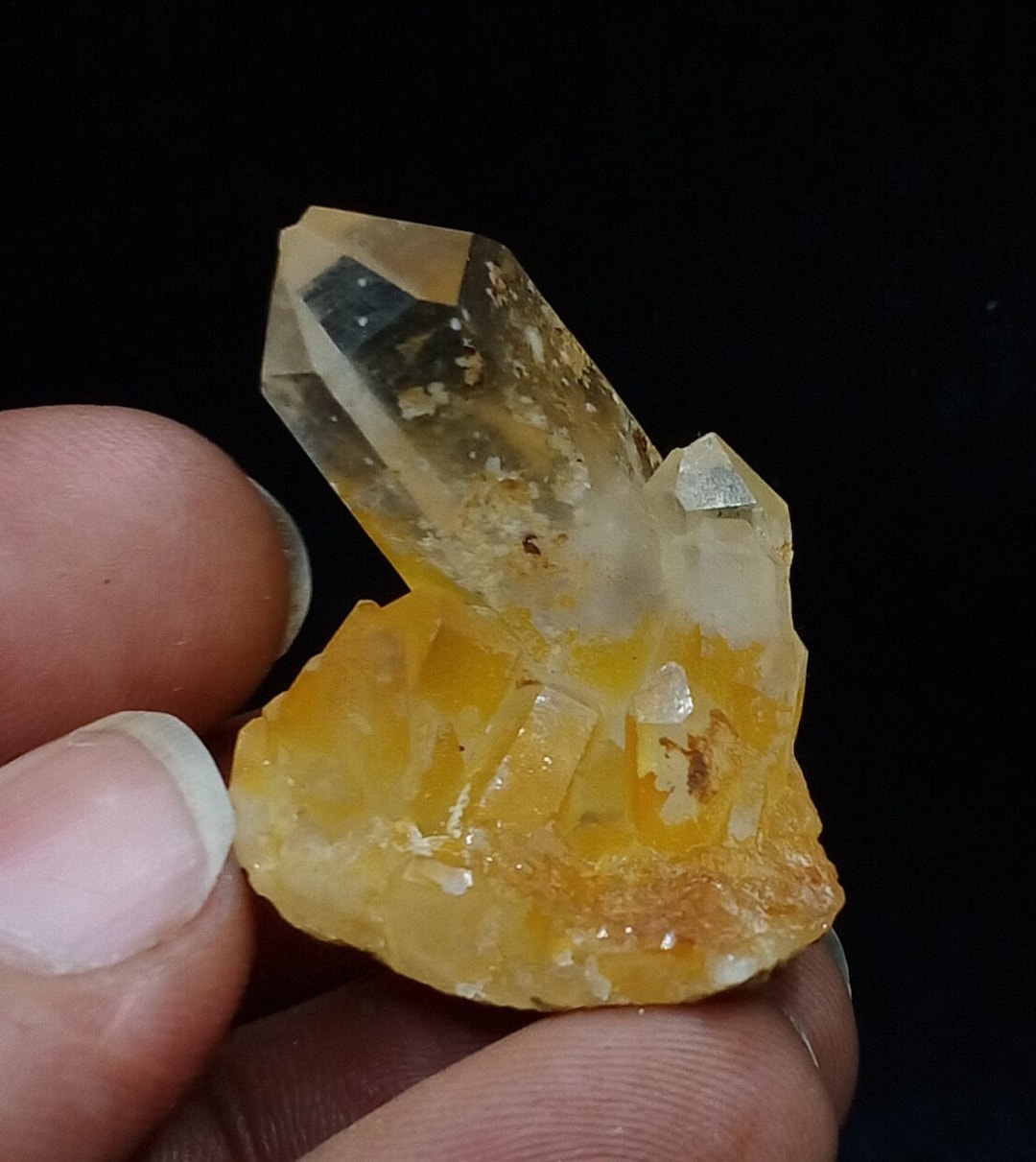 13.3 Grams Iron Rust Quartz Specimen Measuring 342827 Mm Tangerine ...