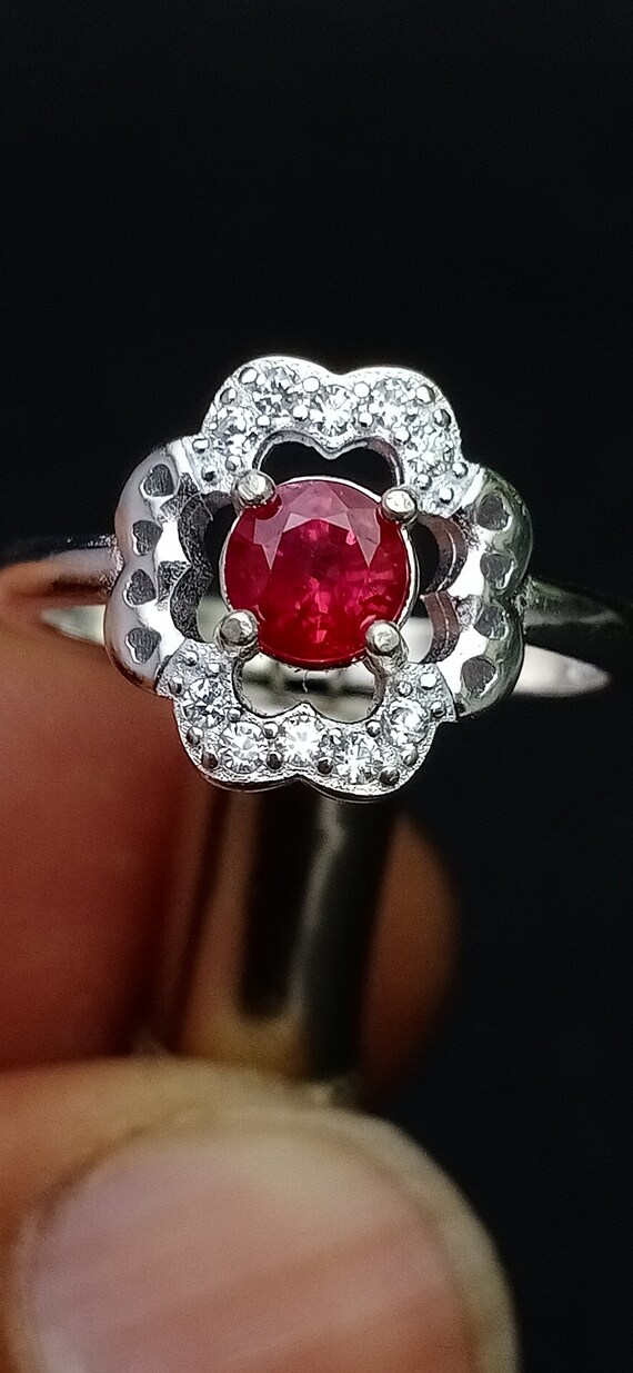Very Beautiful Natural 0.50 carat Tajikistan Ruby in 925 | Etsy
