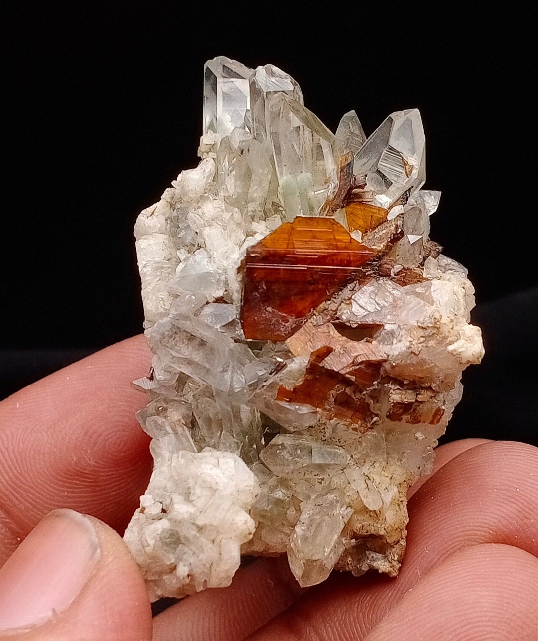 49 Grams Stunning Brookite Crystals on Quartz Cluster Specimen ...