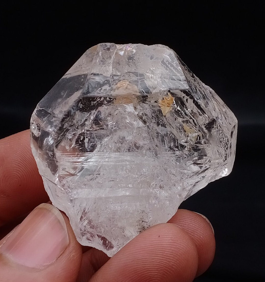 38 Grams Amazing Window Quartz Crystal With Rainbow Measuring 44*44*17 ...